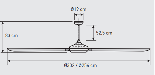 Ceiling fan Mega Fan Ø2500